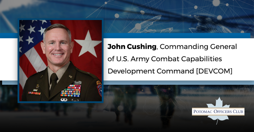 John Cushing, Commanding General Of US Army Combat Capabilities Development Command [DEVCOM ...